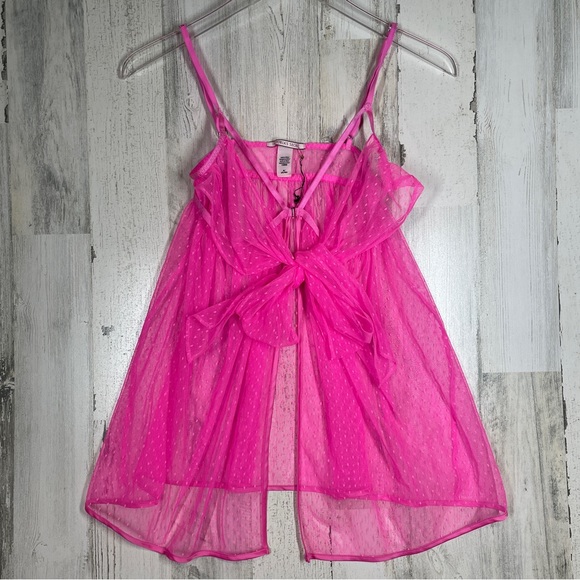 Intimates & Sleepwear | Victorias Secret Babydoll Nightie Size M Pink ...